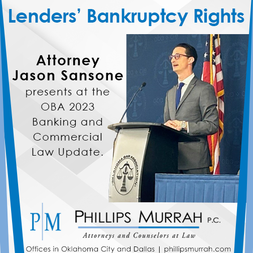 Attorney Jason Sansone Presented at 2023 Banking Commercial Law Update