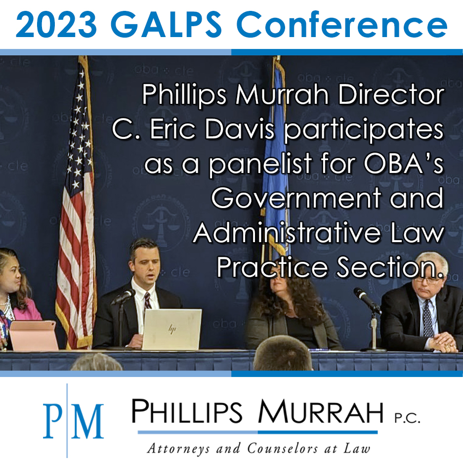 Phillips Murrah Director Eric Davis participates in OBA's 2023 GALPS ...