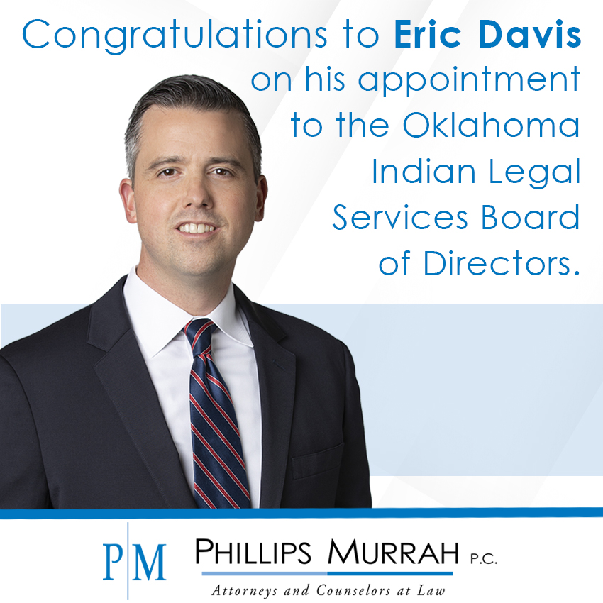 Director Eric Davis Appointed to Oklahoma Indian Legal Services Board ...