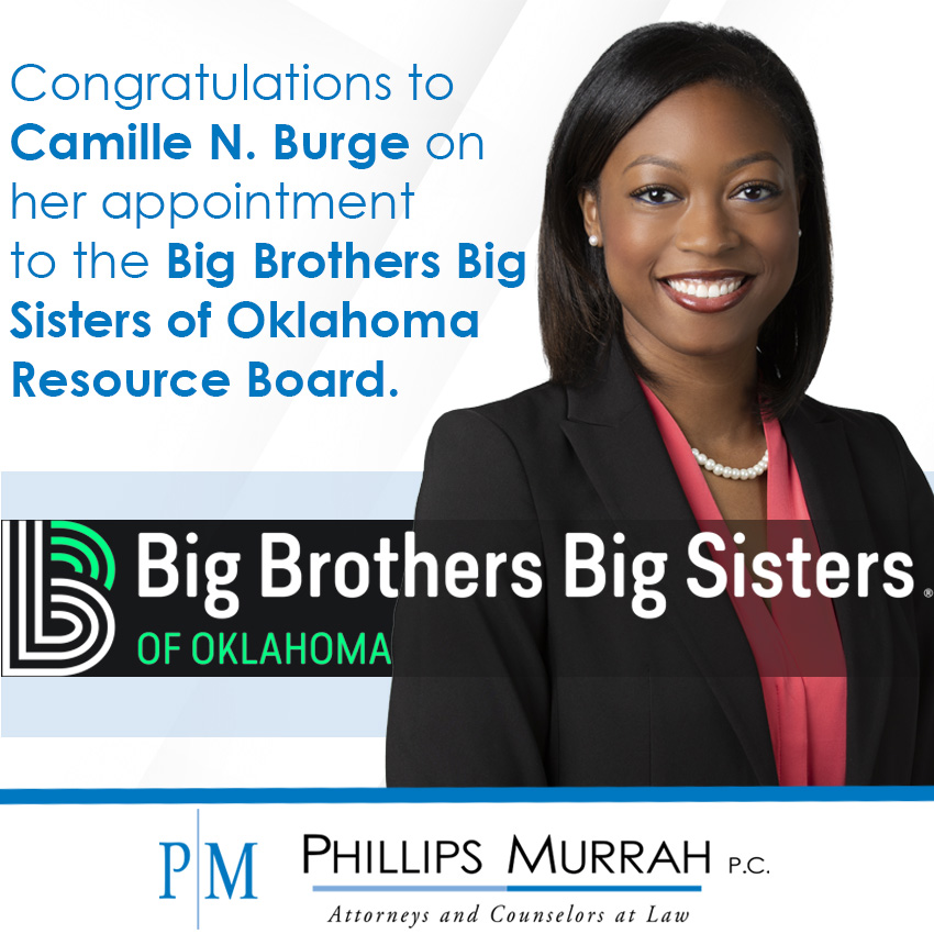 Phillips Murrah congratulates Camille N. Burge on her appointment to ...