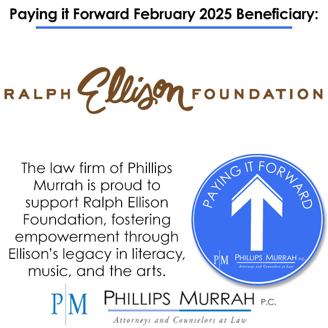 Phillips Murrah Paying it Forward campaign benefits Ralph Ellison ...