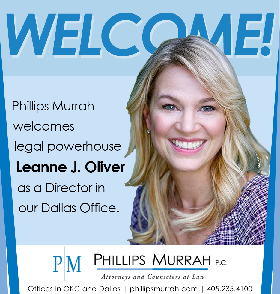 Phillips Murrah Welcomes Leanne Oliver as Director in Dallas Office