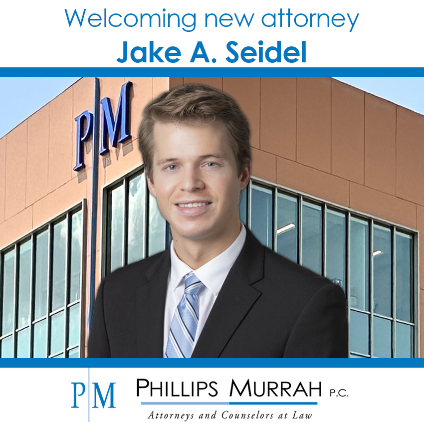 Phillips Murrah Welcomes New Attorney Jake A. Seidel | Phillips Murrah P.C.